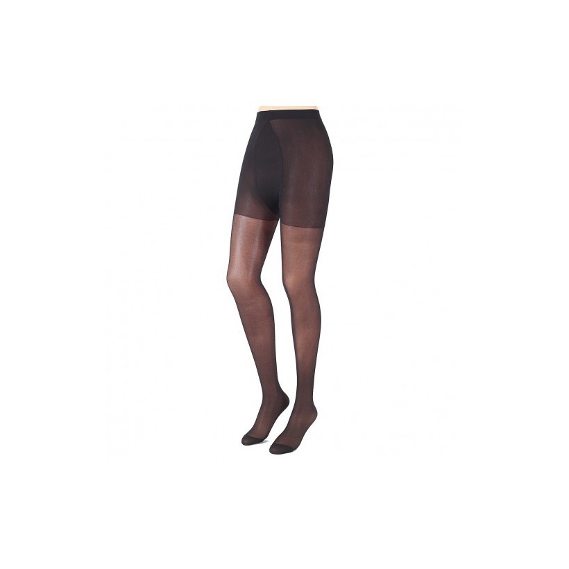 Collant voile grande taille - beige ou noir - bande renfort - BDR